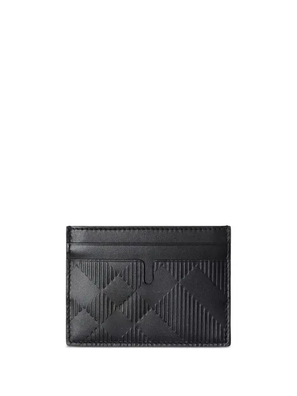 Burberry Embossed Check Card Case