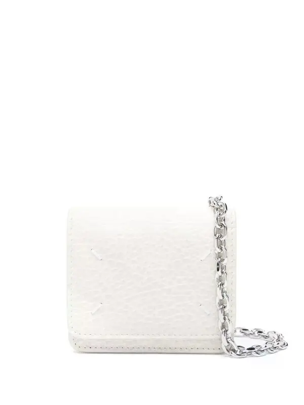 MAISON MARGIELA Four Stitches Leather Chain Wallet - Neutrals