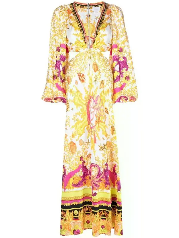 Camilla Ring-detail Cut-out Maxi Dress