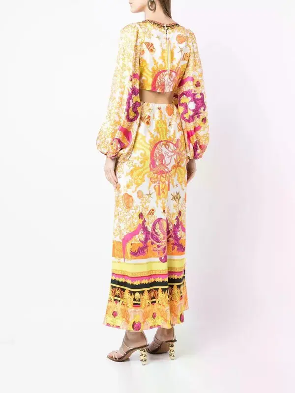 Camilla Ring-detail Cut-out Maxi Dress