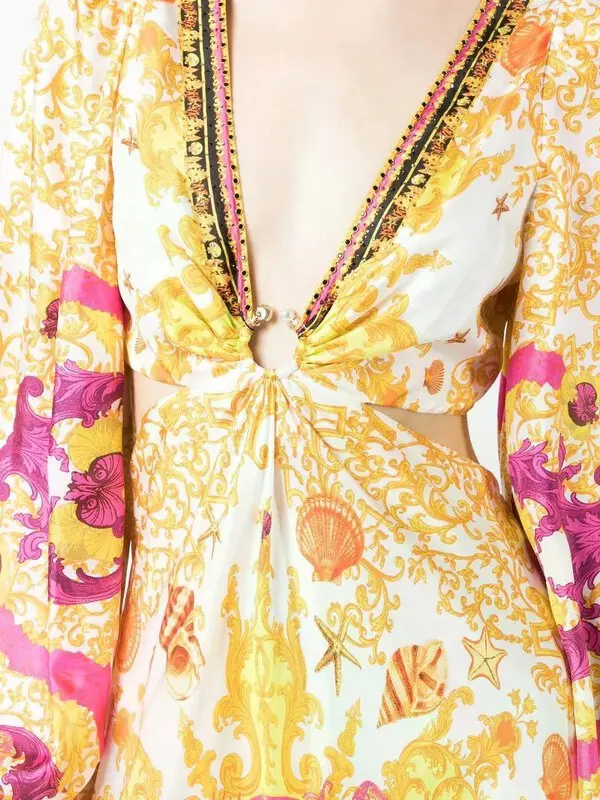 Camilla Ring-detail Cut-out Maxi Dress