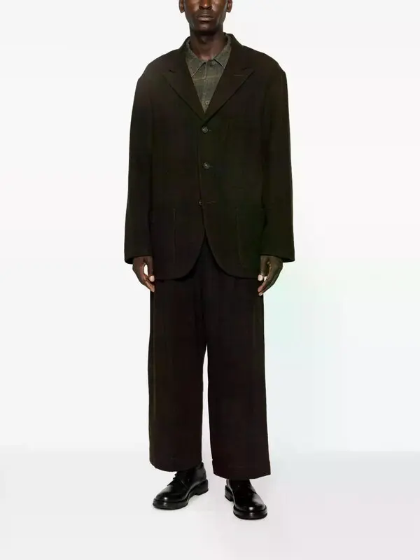 ZIGGY CHEN Peak-lapels Check-pattern Blazer