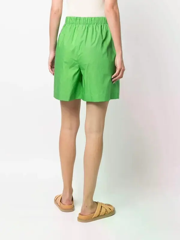 Nanushka Elasticated-waistband Cotton Shorts - Green
