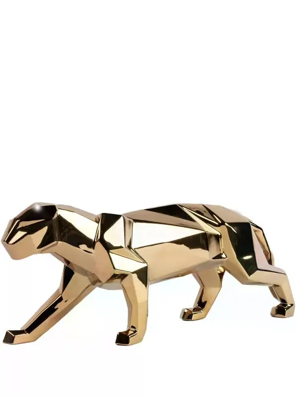 LLADRO Pantera Porcelain Decorative Sculpture - Gold