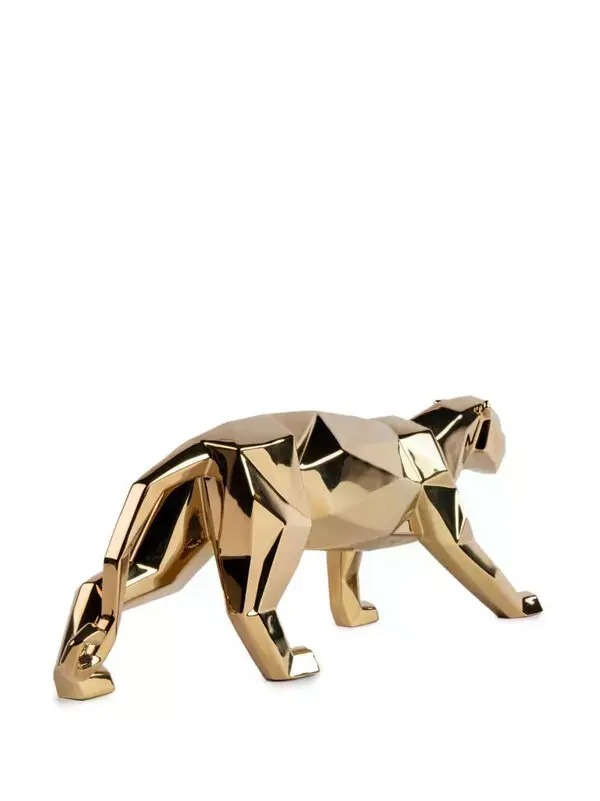 LLADRO Pantera Porcelain Decorative Sculpture - Gold