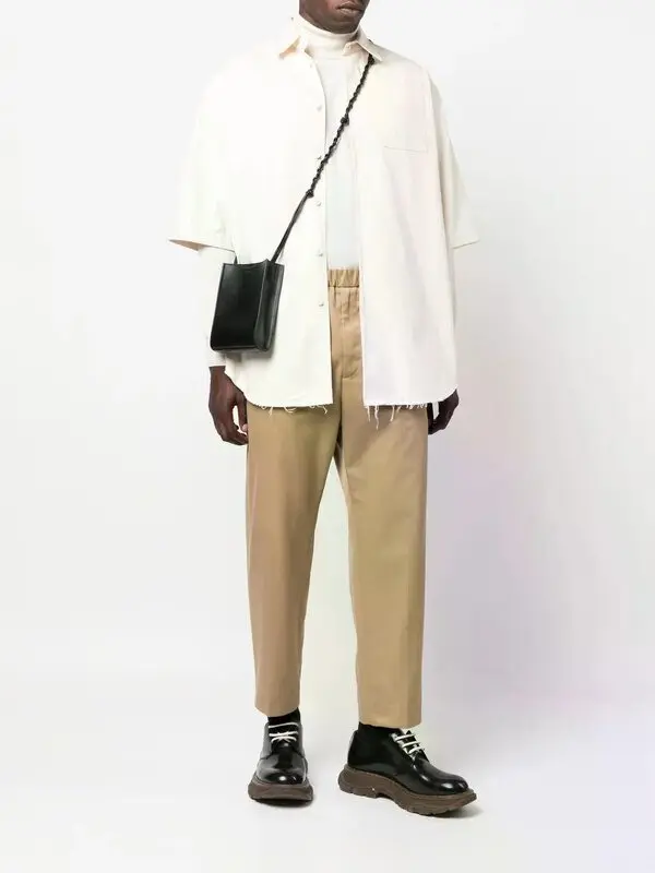JIL SANDER Braided-strap Leather Shoulder Bag