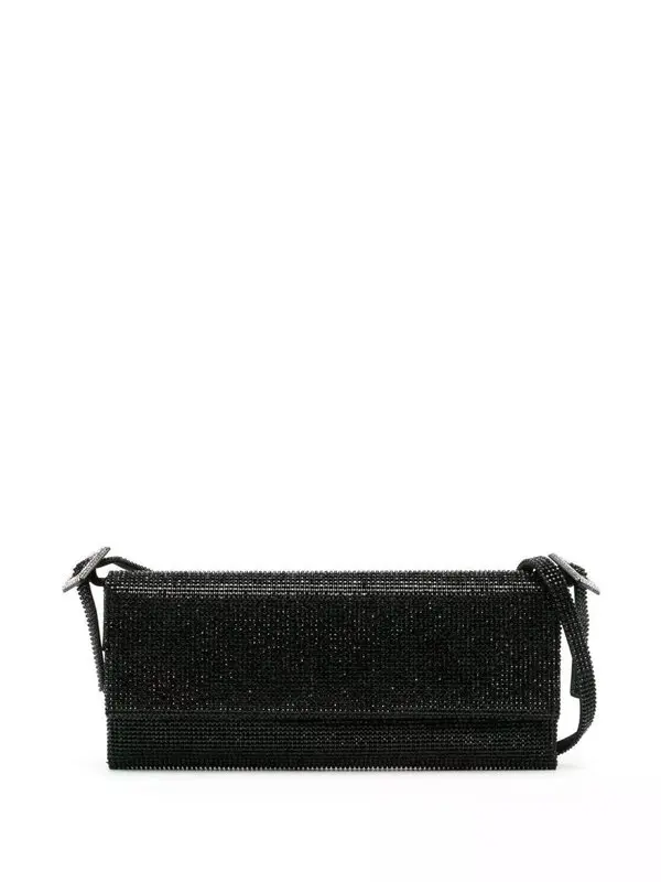 Benedetta Bruzziches Vittissima La Grande Rhinestone-embellished Shoulder Bag - Black