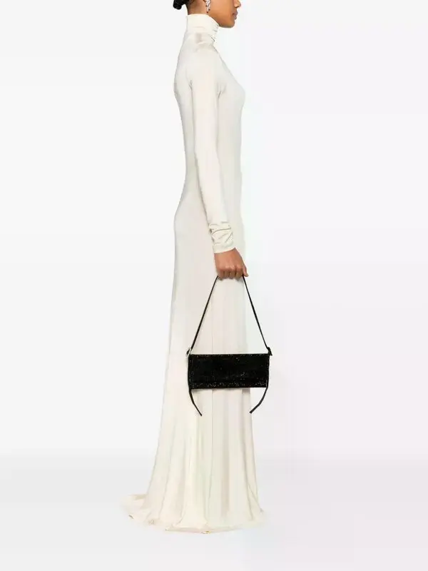 Benedetta Bruzziches Vittissima La Grande Rhinestone-embellished Shoulder Bag - Black