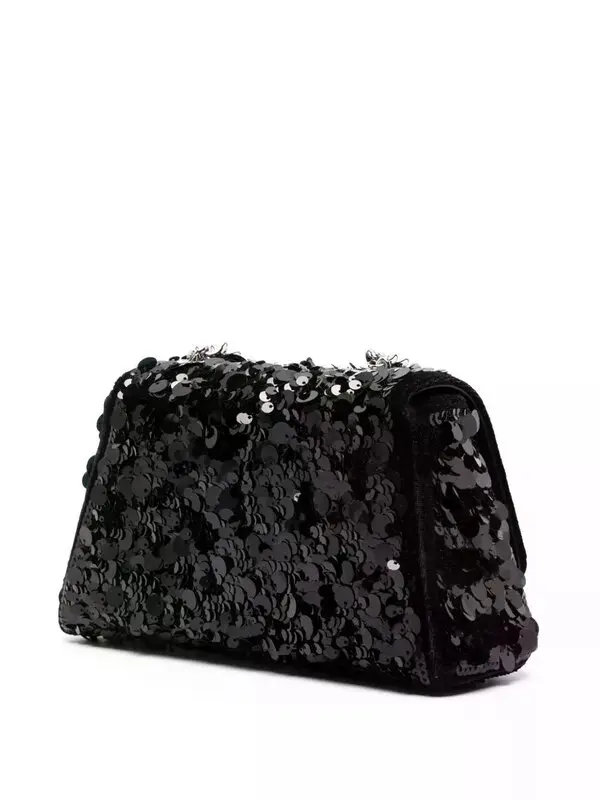 SELF-PORTRAIT Mini Bow Sequin-embellished Bag