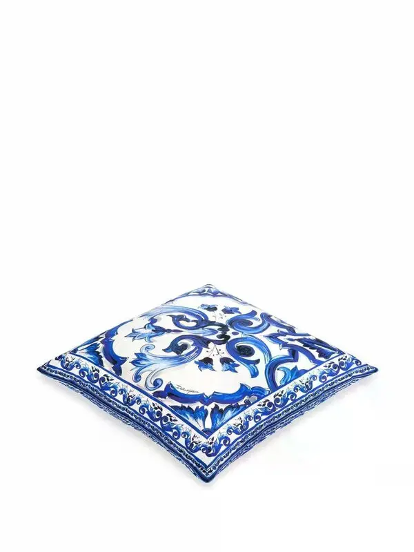 Dolce & Gabbana Medium Mediterraneo-print Silk Cushion