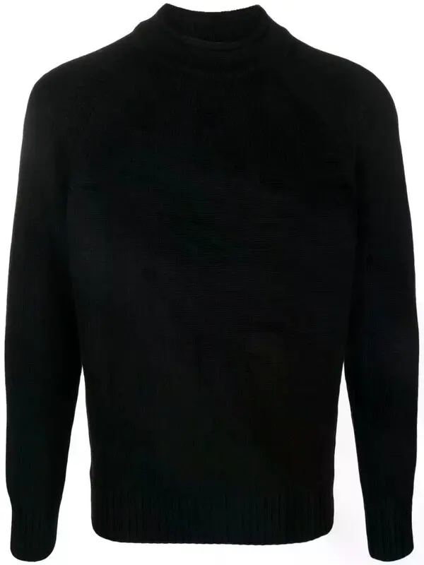 ZANONE Mock-neck Fine-knit Jumper - Black