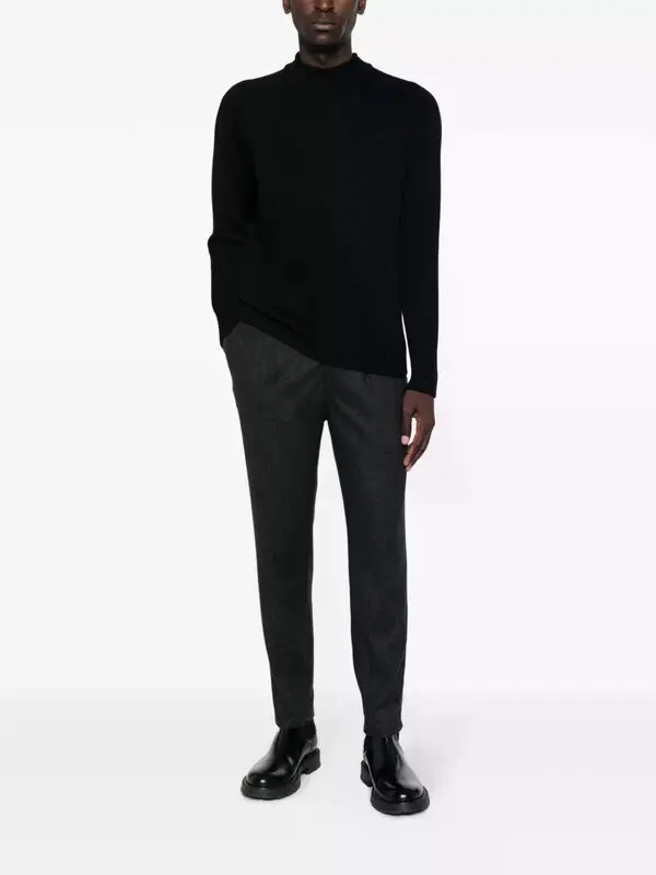 ZANONE Mock-neck Fine-knit Jumper - Black