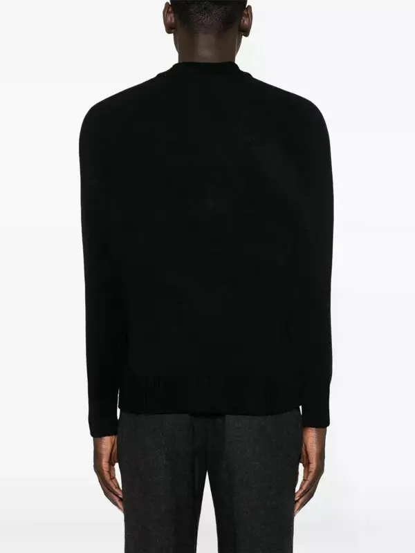 ZANONE Mock-neck Fine-knit Jumper - Black