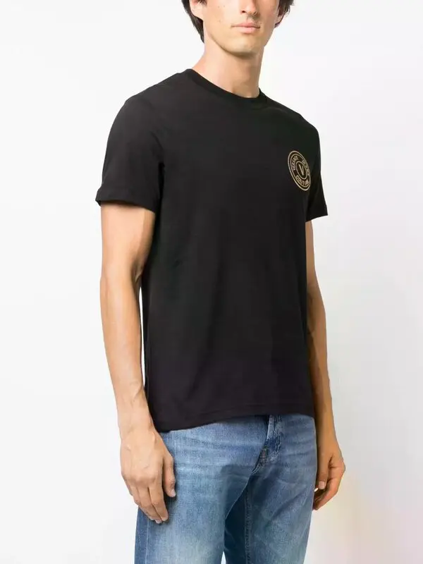 Versace Logo-print Short-sleeved T-shirt - Black