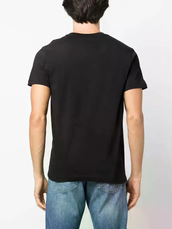 Versace Logo-print Short-sleeved T-shirt - Black
