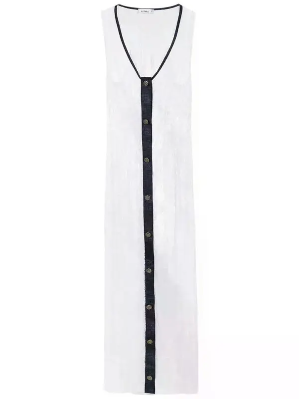 AMIR SLAMA Lace Beach Dress - White