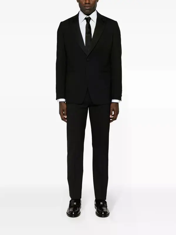 LARDINI Single-breasted Wool-blend Suit - Black