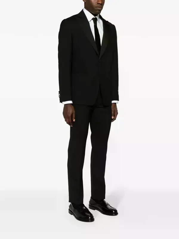 LARDINI Single-breasted Wool-blend Suit - Black