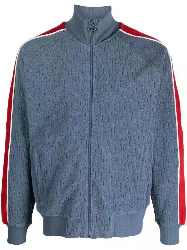 DIESEL® Stripe-sleeve Zip-up Sweatshirt