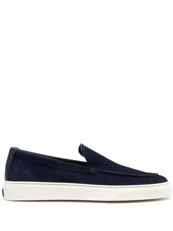 Woolrich Suede Slip-on Boat Shoes - Blue