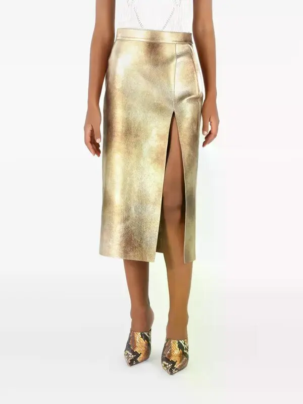 Roberto Cavalli Leather Pencil Skirt