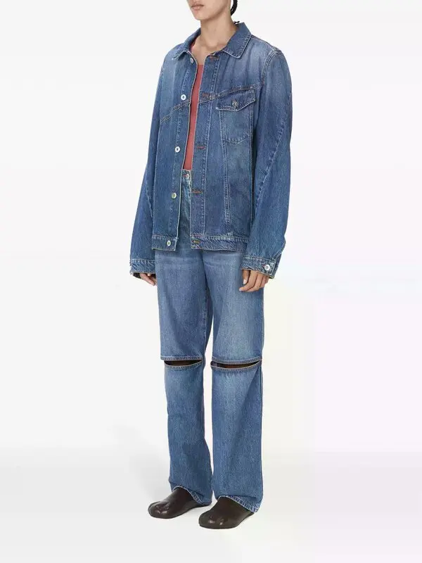 JW Anderson Anchor-logo Deconstructed Denim Jacket