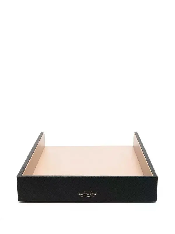 Smythson Logo-engraved Leather Tray