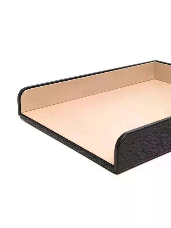 Smythson Logo-engraved Leather Tray
