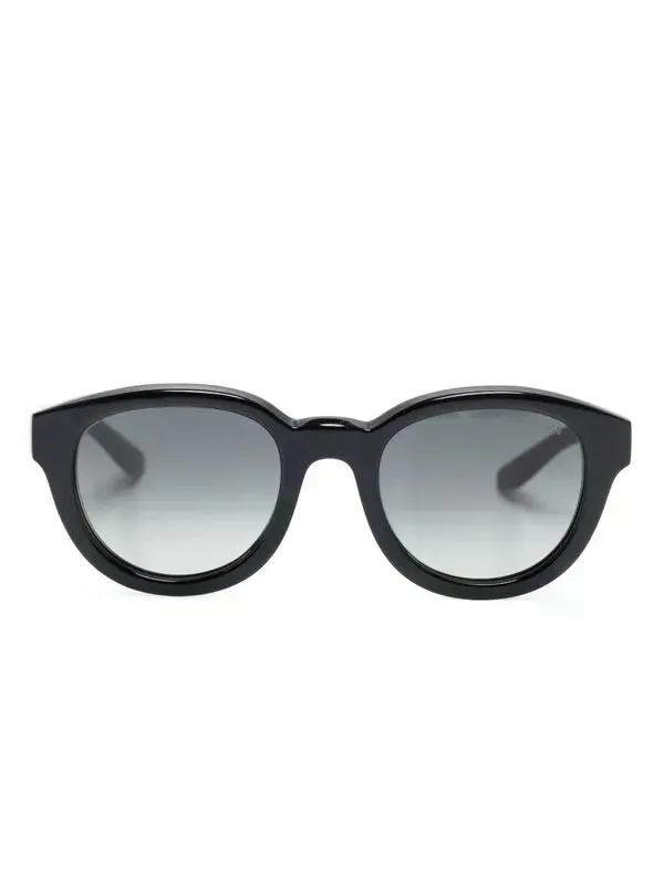Giorgio Armani Round-frame Gradient Sunglasses - Black
