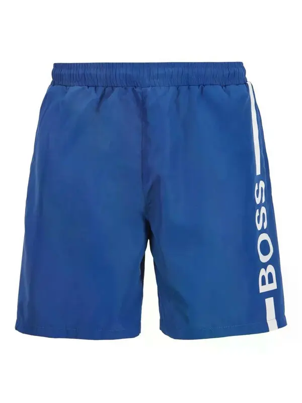 BOSS Logo Swim Shorts - Blue