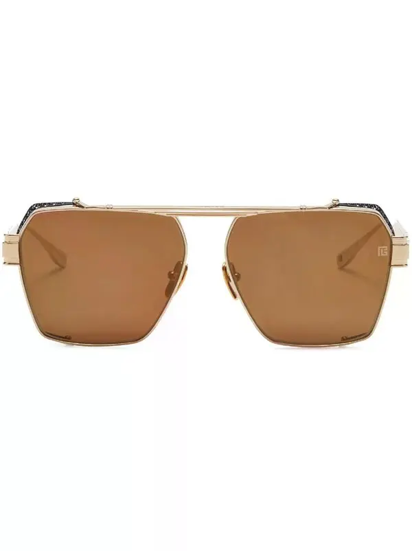 Balmain Premier Square-frame Sunglasses - Brown
