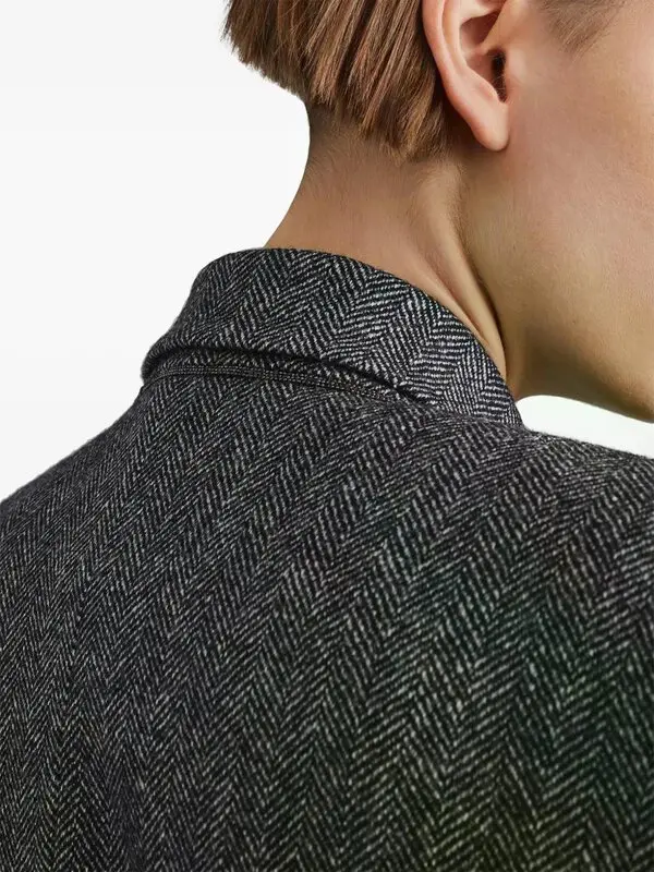 Brunello Cucinelli Double-breasted Herringbone Blazer - Grey