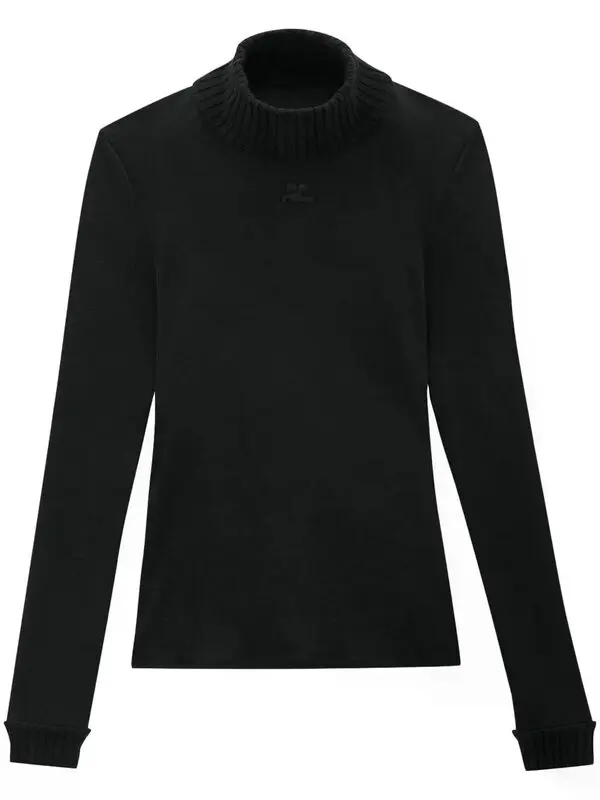 COURREGES Re-edition Second-skin Top - Black