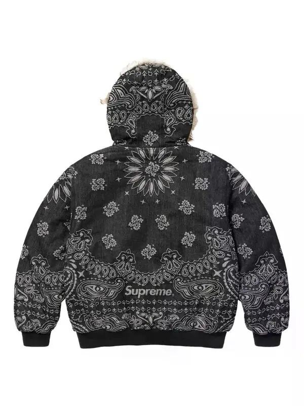 Supreme Bandana-jacquard Denim Jacket