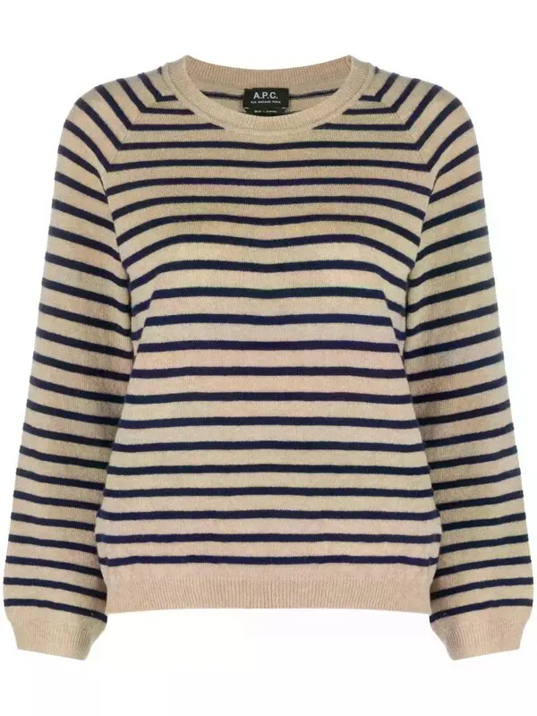 A.p.c. Lilas Striped Wool Jumper