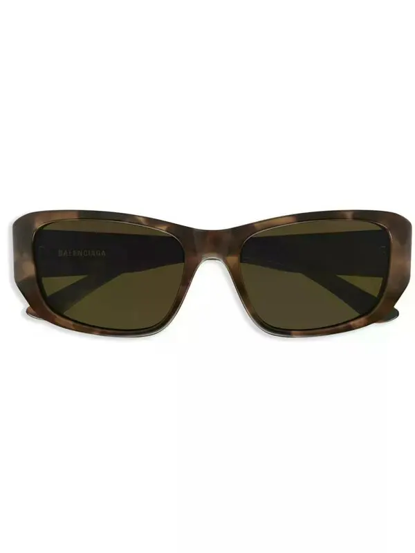 Balenciaga Rectangle-frame Sunglasses - Brown