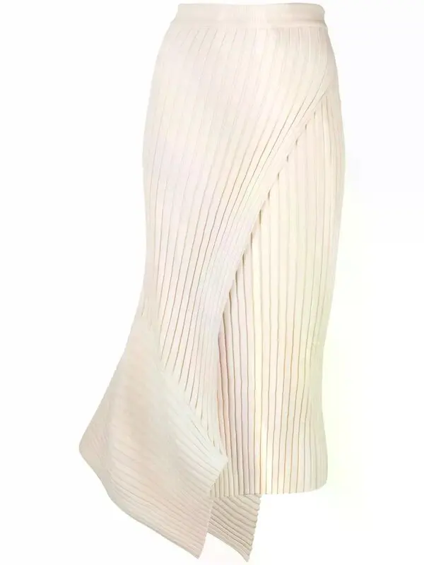 Stella McCartney Asymmetric Ribbed-knit Wrap Skirt