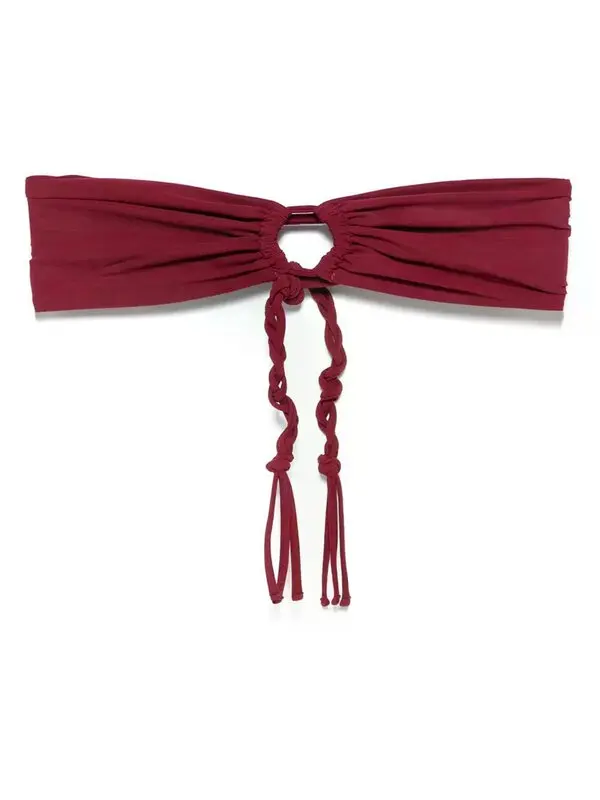 JIL SANDER Tangle Strapless Bikini Top - Red