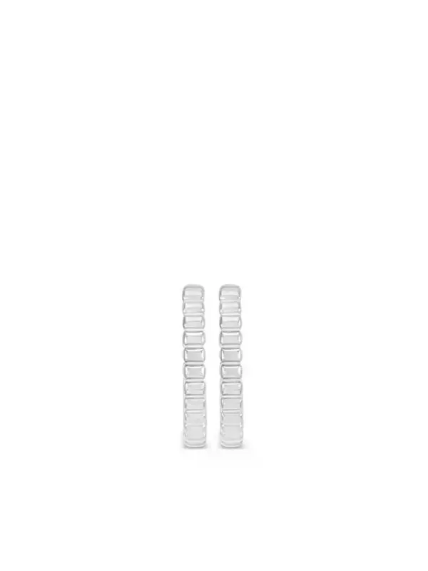 DOWER & HALL Small Humbug Hoop Earrings - Silver