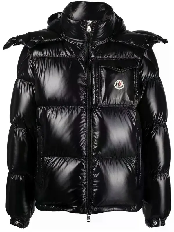 Moncler High-shine Padded Jacket - Black