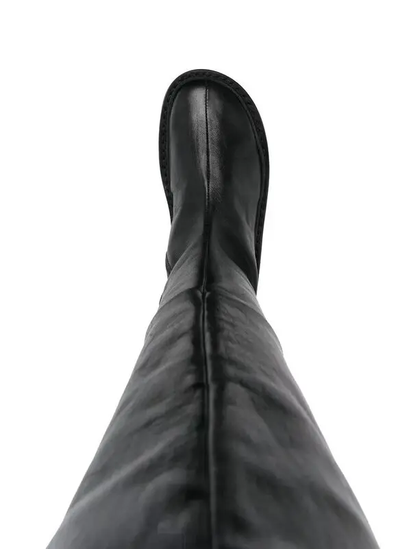 TRIPPEN Calf Leather Thigh-length Slip-on Boots