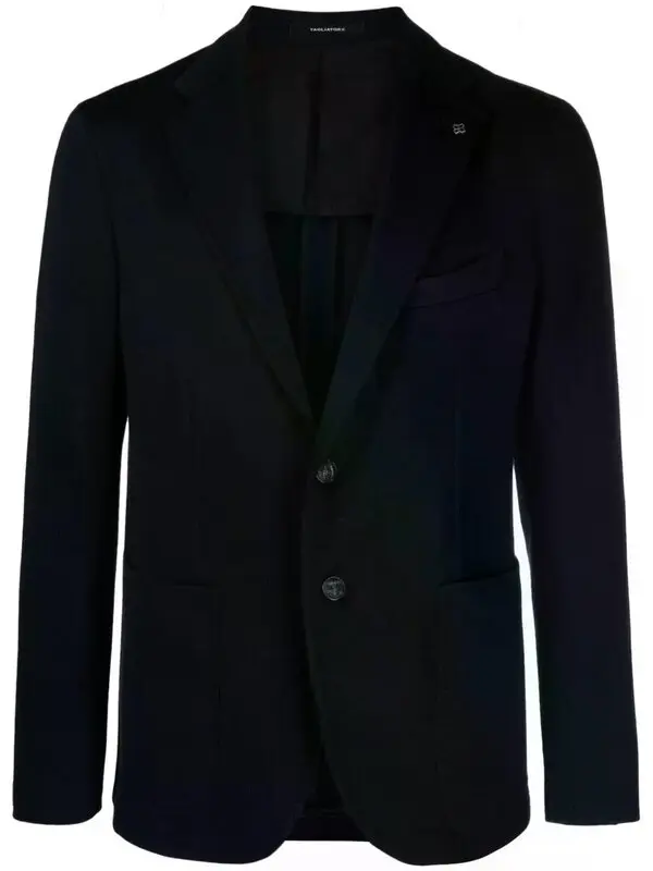Tagliatore Single-breasted Jersey Blazer - Blue