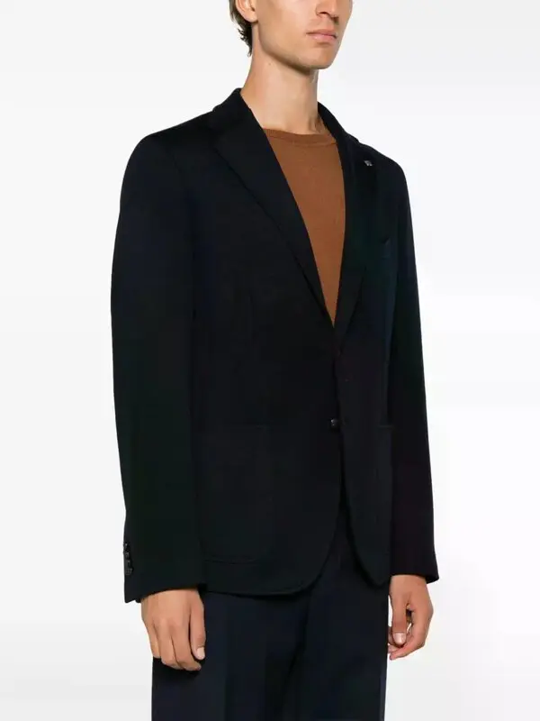 Tagliatore Single-breasted Jersey Blazer - Blue