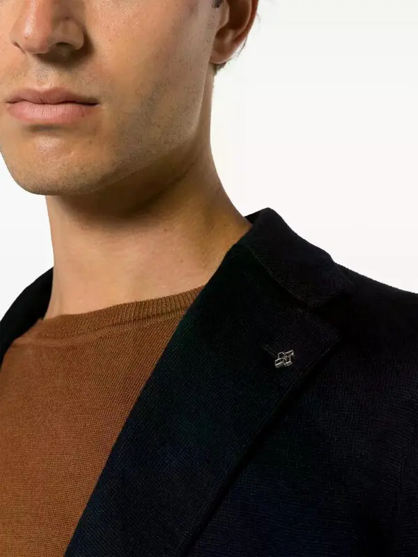 Tagliatore Single-breasted Jersey Blazer - Blue