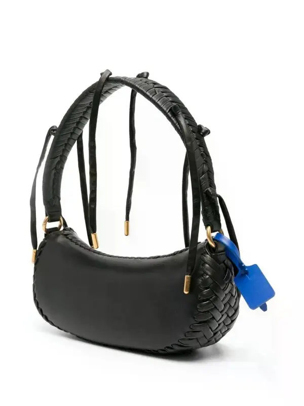 Off-White Braided-trim Leather Tote Bag