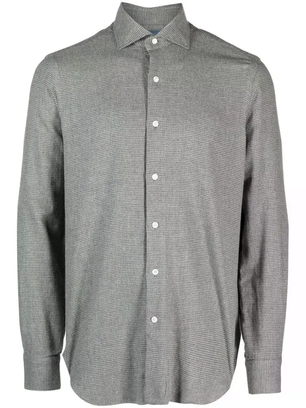 BARBA NAPOLI Check-print Cotton Shirt