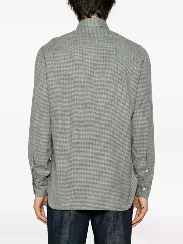 BARBA NAPOLI Check-print Cotton Shirt