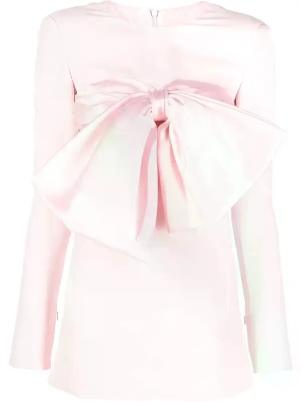 Giambattista Valli Oversized Bow Mini Dress - Pink