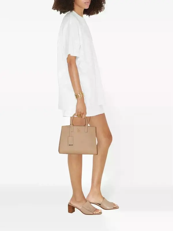 Burberry Frances Leather Tote Bag - Neutrals