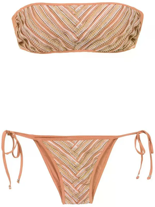 AMIR SLAMA Printed Bikini - Neutrals